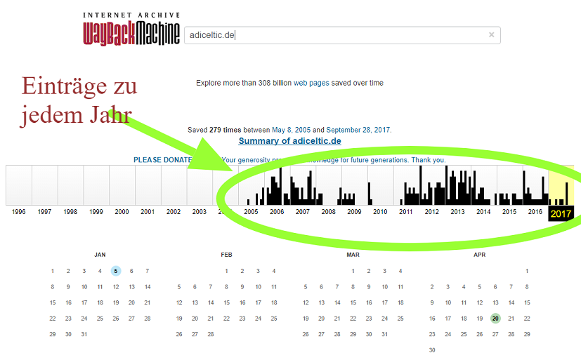 Kennst Du Waybackmachine oder archive.org?